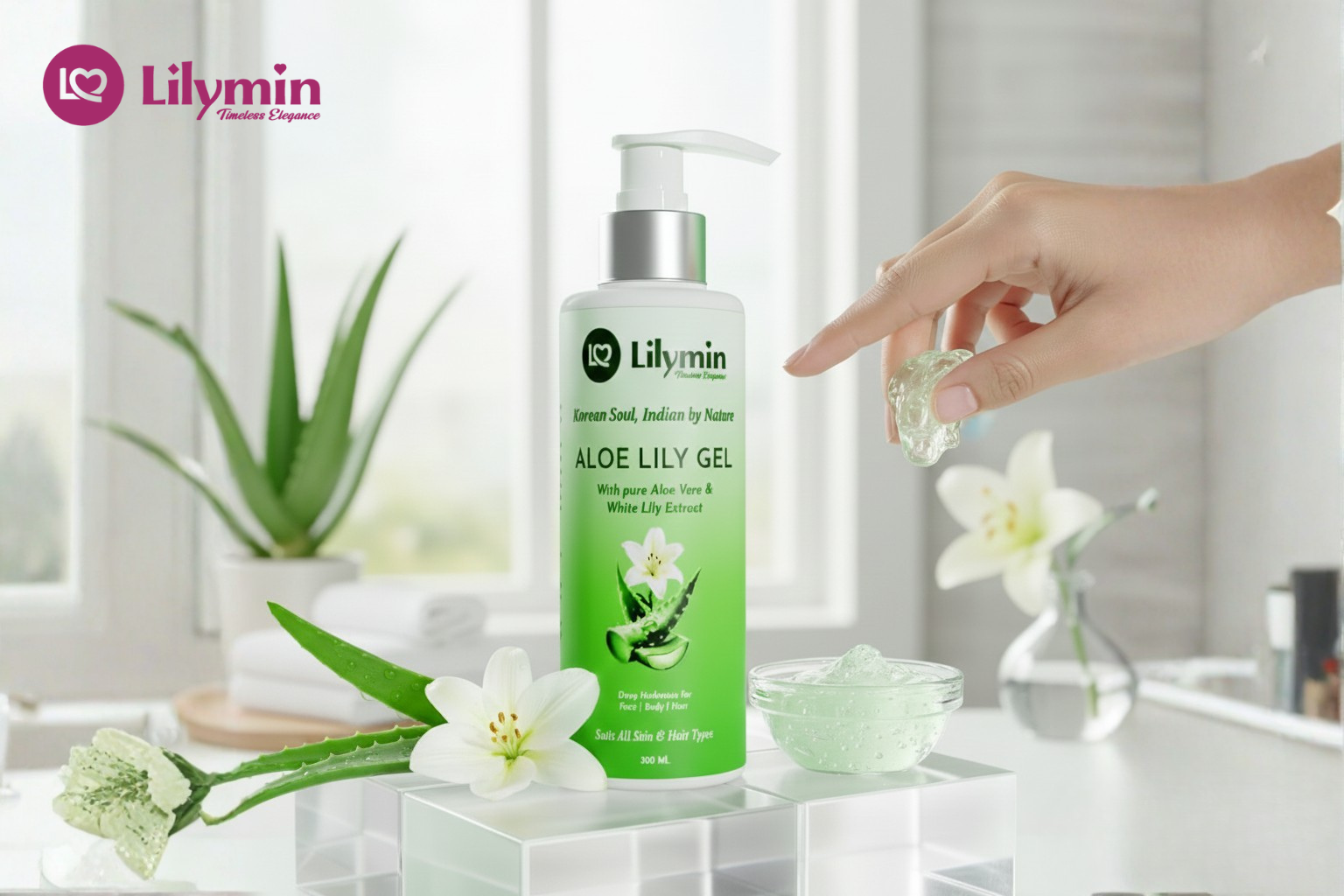 Face Gel for Oily Skin Best Light Oil-Free Formula - Lilymin