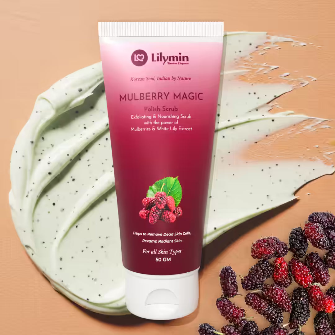 Mulberry Magic Polish Scrub with Mulberry & White Lily 50GM - Lilymin